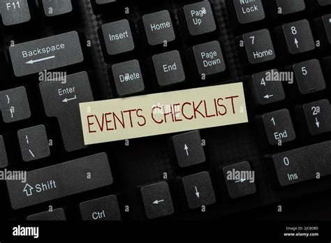 Text Sign Showing Events Checklist Word For Invaluable Tool For Successfully Managing Your