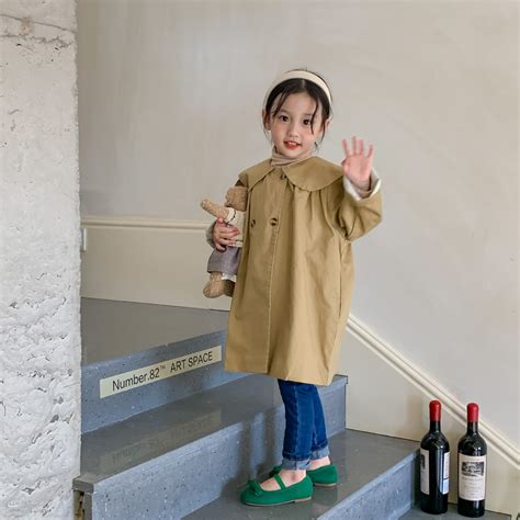 Badu Bg Детско палто Ветровка за момиче Есен и зима 2022 г Нова корейска детска ветровка Яке