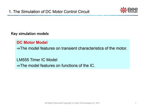 The Simulation Of Dc Motor Control Circuit Using Ltspice Ppt