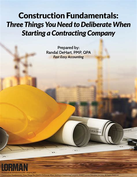 Construction Fundamentals — White Paper Lorman Education Services