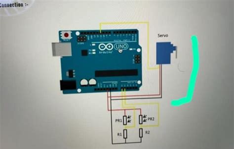 Solved Connection Servo O Uno Arduino Pr1 R10 0 Pr2 R2