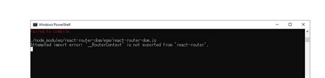 Attempted Import Error Routercontext Is Not Exported From React Router · Issue 7659