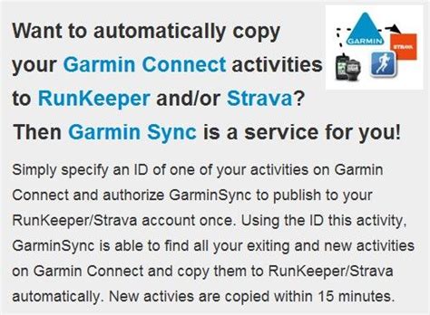Auto Sync Your Garmin Connect Data To Strava Runkeeper ScarletFire Cycling