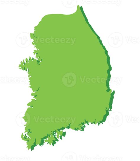 South Korea Map 3d 26266775 Png