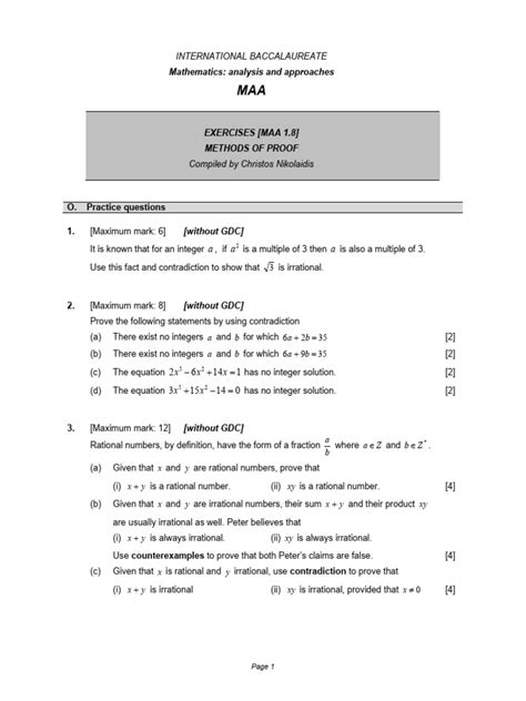 maa 1 8 methods of proof eco pdf mathematical proof rational