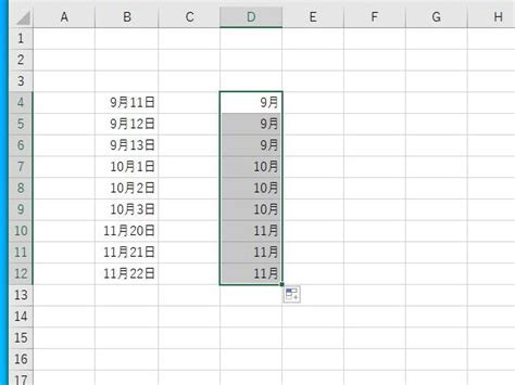 Month関数（月の表示） Using Excel