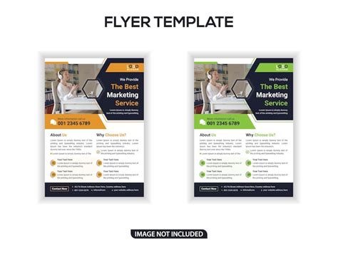 Лучший шаблон флаера маркетинговых услуг | Премиум векторы