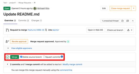 Merge Request를 통한 협업 Infograb Devops 전문 기술 기업 인포그랩 Gitlab기반 Devsecops 구축컨설팅교육기술지원 서비스 제공