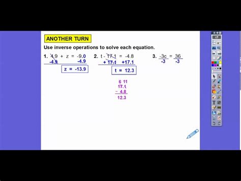 Grade 8 Lesson 13 Solve Linear Equations With Rational Coefficients Tessshebaylo