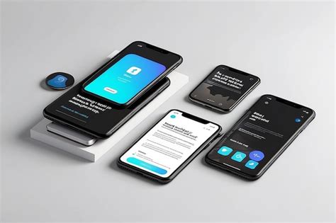 Premium Photo Smartphone App Interface And Social Post Presentation Mockup Isolated