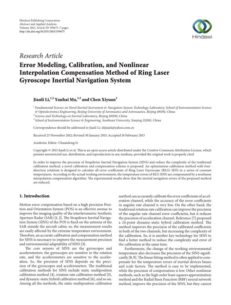 pdf error modeling calibration and nonlinear interpolation