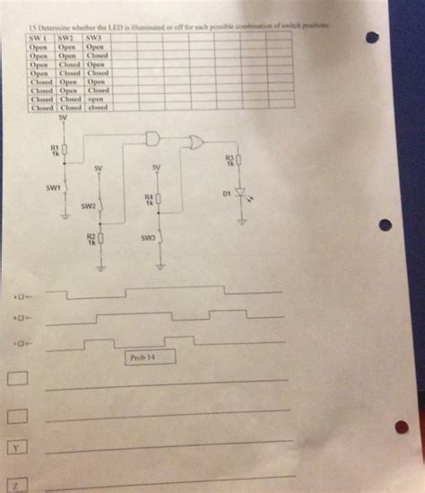 Solved Determine Whether The LED Is Illuminated Or Off For Chegg