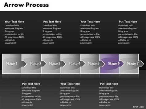 Process Ppt Theme Arrow States Diagram Time Management PowerPoint Graphic