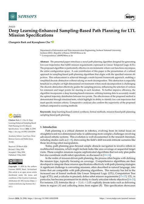 Pdf Deep Learning Enhanced Sampling Based Path Planning For Ltl