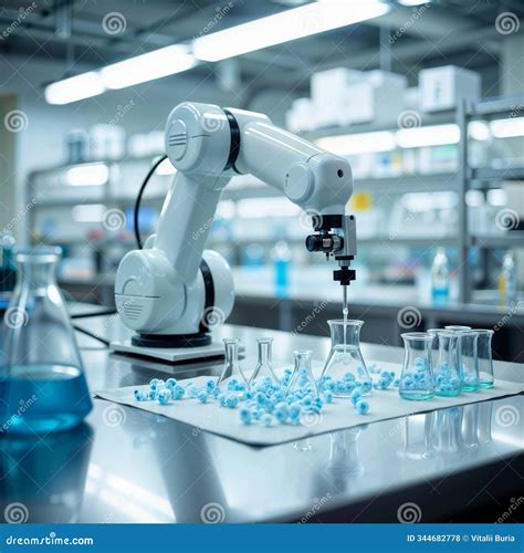 Lab Assistant Robot Performs Essential Tasks Generative Ai Stock Illustration Illustration Of