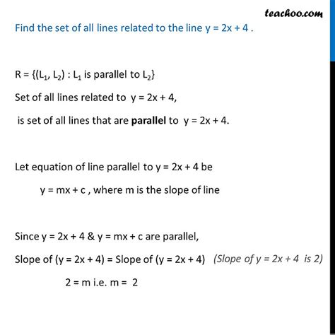 Ex 1 1 14 Let L Be Set Of All Lines In XY Plane And R Be Relation