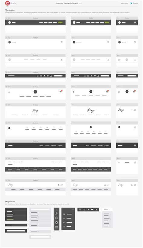 Responsive Website Wireframe Kit Behance