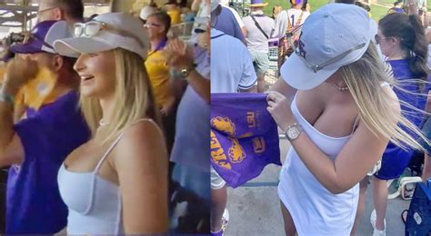 Jaw Dropping Female Lsu Fan Who Stole The Show On Live Tv During