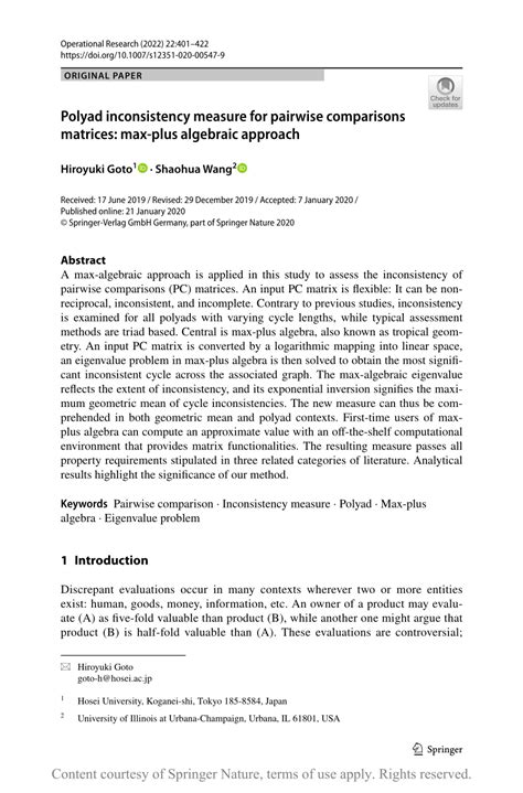 polyad inconsistency measure for pairwise comparisons matrices max plus algebraic approach