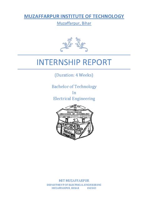 Matlab Report Internship Report Duration 4 Weeks Mit Muzaffarpur
