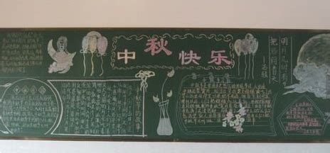 迎中秋节黑板报图片