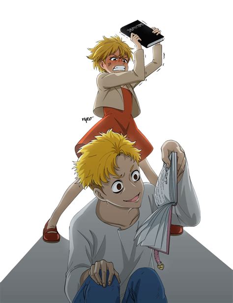 L Yagami Light Lisa Simpson And Bart Simpson Death Note And 2 More