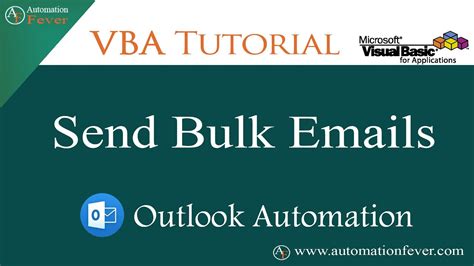 Send Bulk Emails Using Vba Vba Outlook Automation Advanced Vba