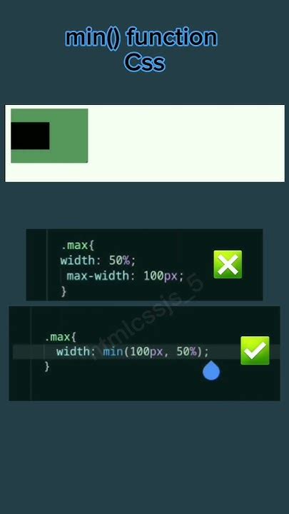 Learn Css Min Function Property Css Shorts Function Min Code Youtube