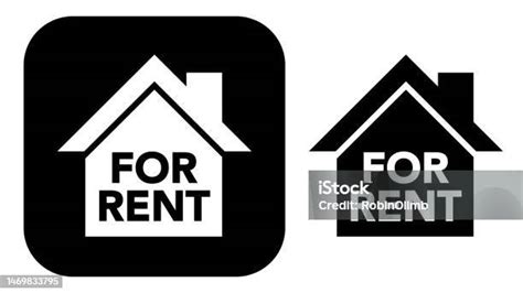 흑인과 백인 집 임대 아이콘 집에 대한 스톡 벡터 아트 및 기타 이미지 집 흑백 0명 Istock