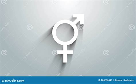 White Gender Icon Isolated On Grey Background Symbols Of Men And Women Sex Symbol Stock Video