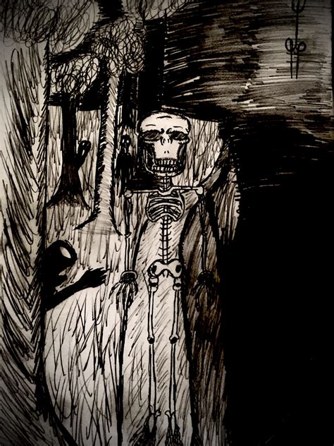 Walking The Chasm” — Me Pencil Sketch 2022 Rcreepyart
