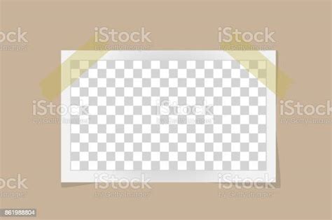 베이지색 배경에 고립 된 그림자와 함께 끈 적 테이프에 사각 프레임 템플릿 벡터 일러스트 레이 션 0명에 대한 스톡 벡터 아트 및 기타 이미지 Istock