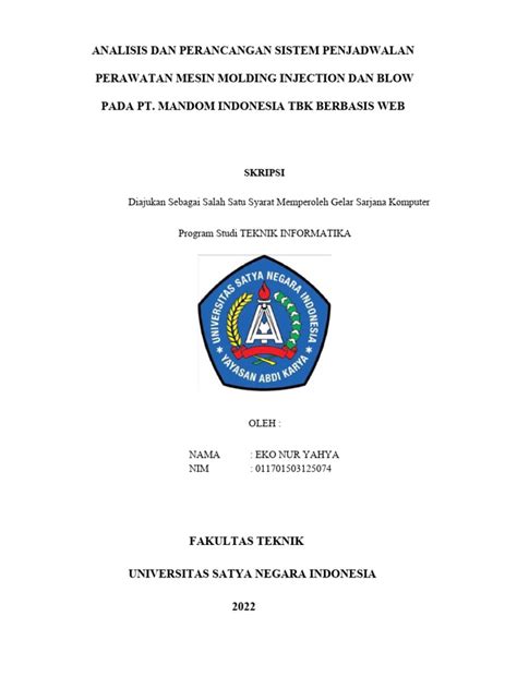 Analisis Dan Perancangan Sistem Penjadwalan Pdf