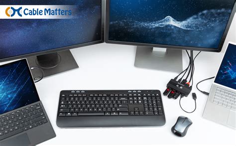 Amazon Com Cable Matters Dual K Hz USB C KVM Switch Computers KVM Switch USB C W HDMI