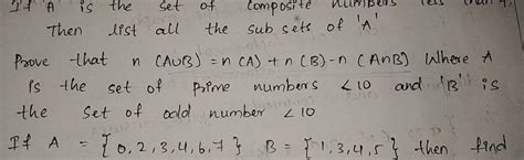 Then List All The Sub Sets Of A Prove That N AB N A N B N AB Wh
