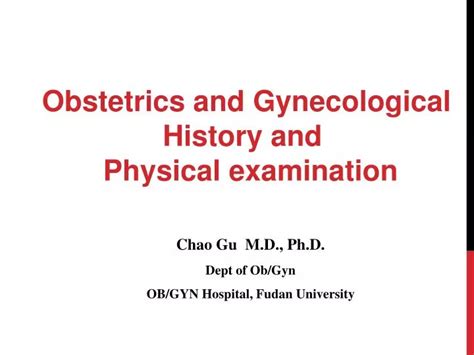 PPT Obstetrics And Gynecological H Istory And Physical Examination PowerPoint Presentation