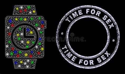 Textured Time For Sex Stamp And Glare Net Clock Watches Stock Vector Illustration Of Shine