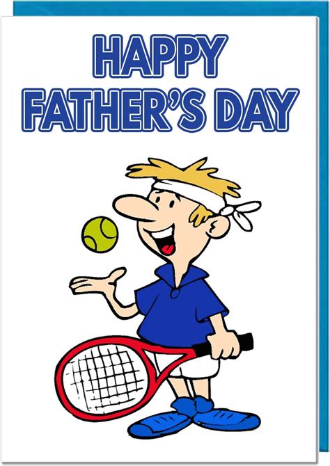 Ak Tshop Fathers Day Tennis Themed Card Happy Fathers Day
