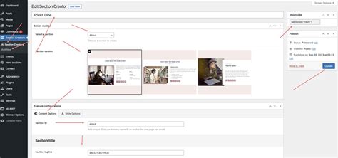 Creating Section Themeatelier