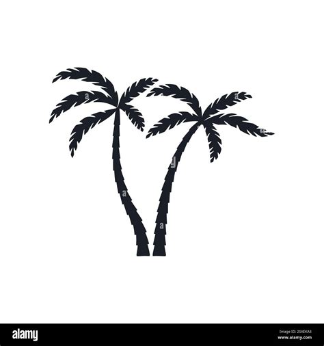 Coconut Tree Vector Silhouette Editable Resizable Vector Illustration Stock Vector Image