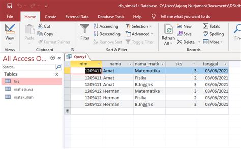 Cara Membuat Formula Dan Query Pada Ms Access Contoh Aplikasi