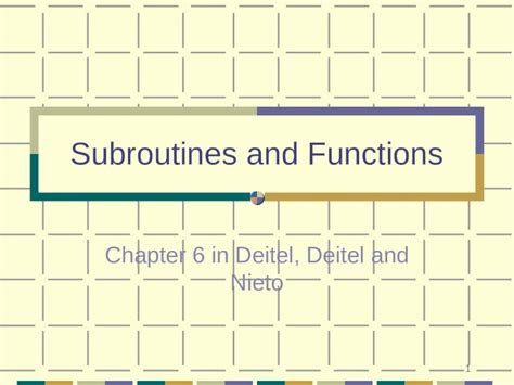 Ppt Subroutines And Functions Dokumentips