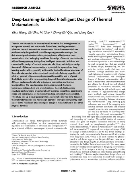 Deep‐learning‐enabled Intelligent Design Of Thermal Metamaterials