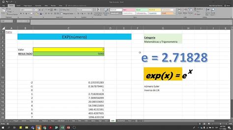 Función Exponencial En Excel Función Exp En Excel Explicada A Detalle