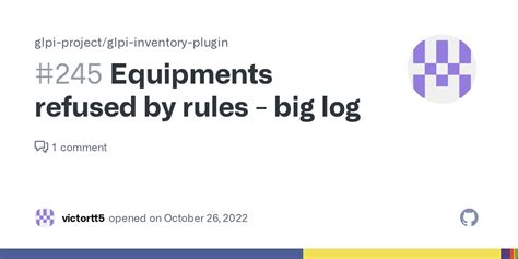 Equipments Refused By Rules Big Log Issue Glpi Project Glpi Inventory Plugin GitHub