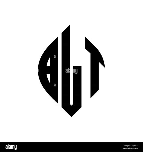 Blt Circle Letter Logo Design With Circle And Ellipse Shape Blt