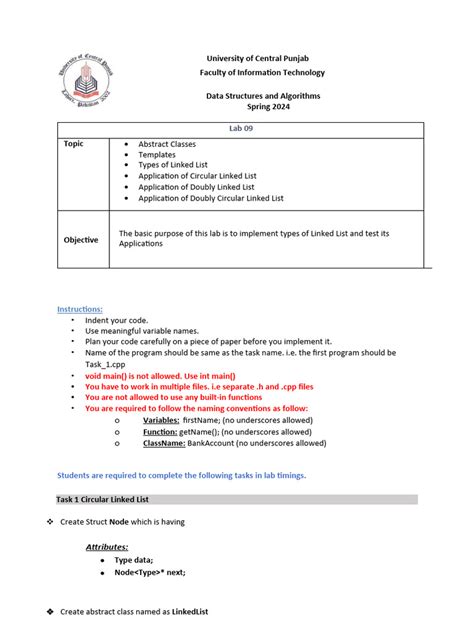 Lab 9 Pdf Class Computer Programming Computer Program