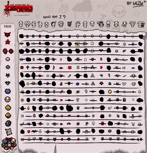 Repentance Character Unlock Sheet Guide R Bindingofisaac