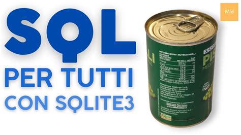 SQL Per Tutti Con Sqlite3 YouTube