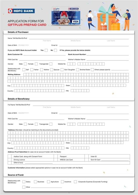 HDFC Bank Forex Card Application Form Download In PDF